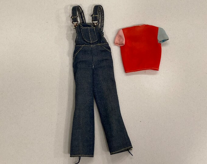Vintage Denim Barbie Labeled Overalls and Shirt - Etsy