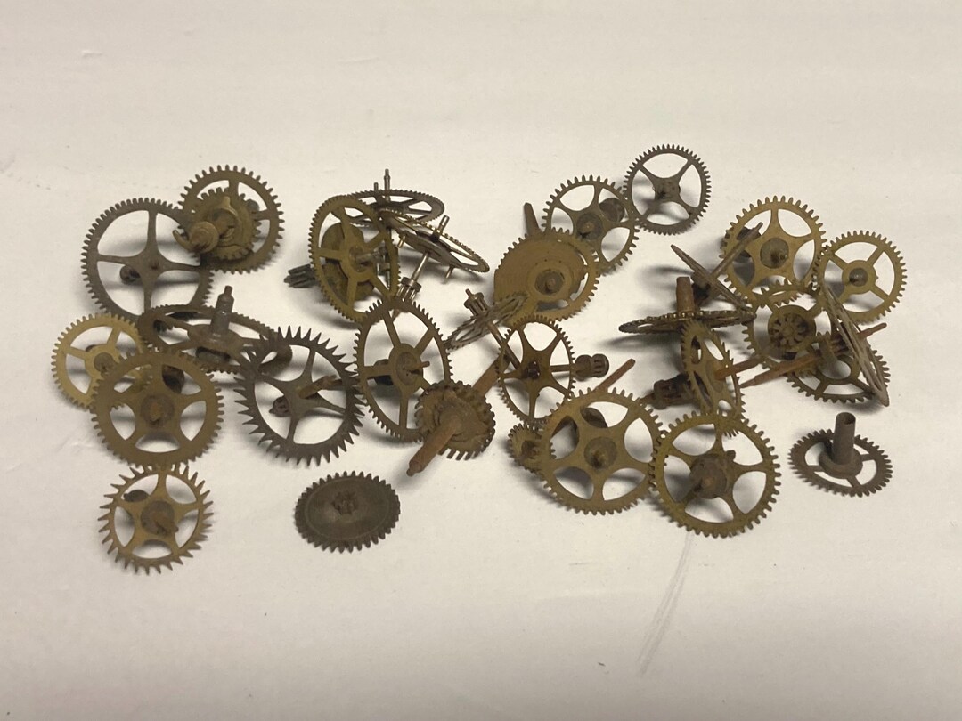 30 Vintage Brass Gears and Cogs| Clock Parts and Steampunk Components ...