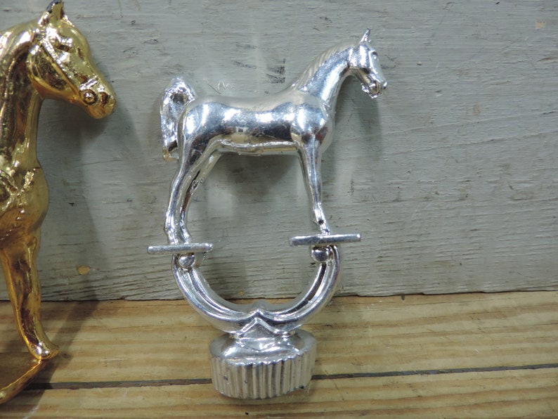 Set of 3 Vintage Metal Horse Trophy Toppers - Etsy