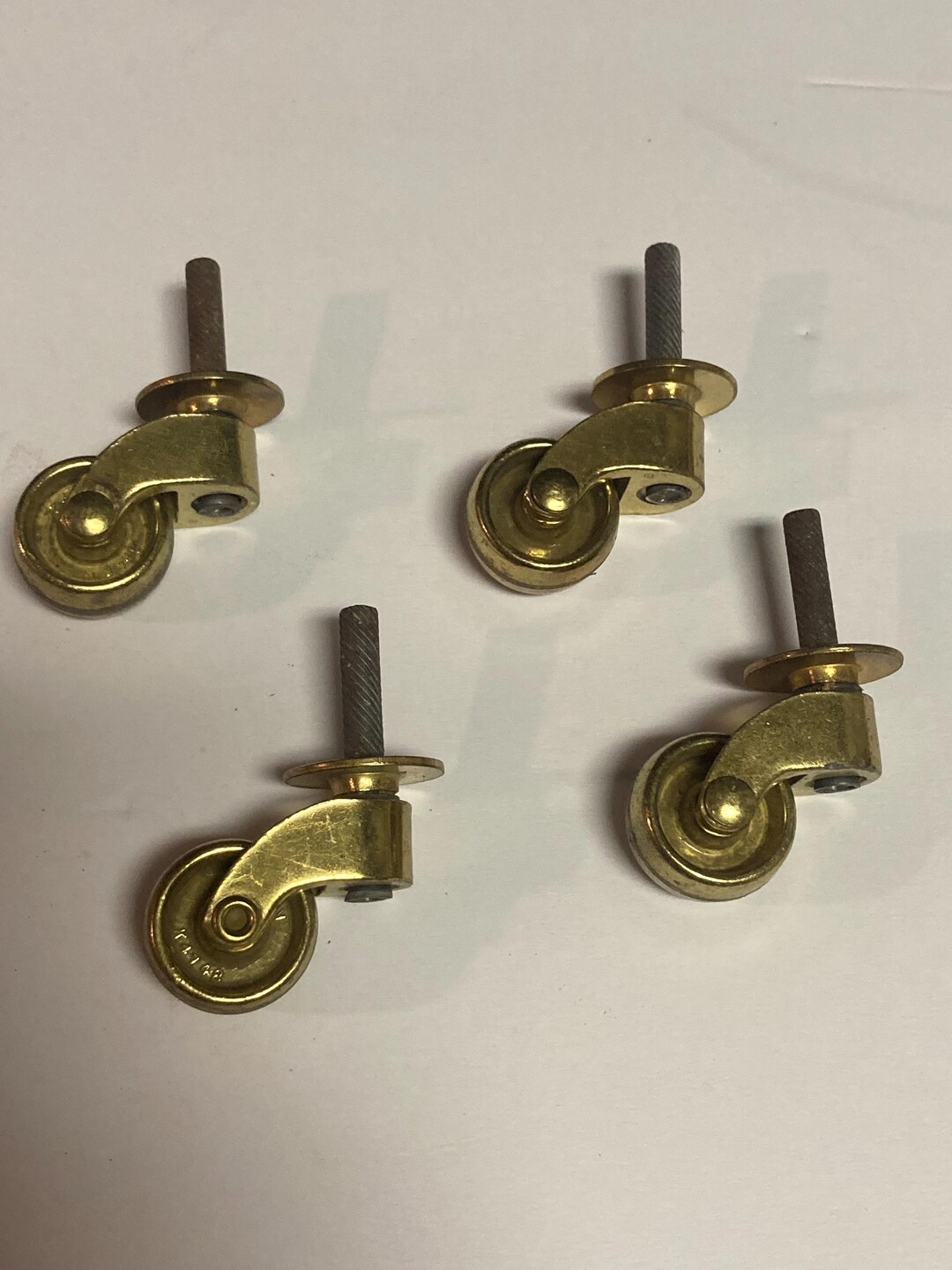 4 Vintage Casters | Vintage Furniture Wheels | Swivel Casters - Etsy