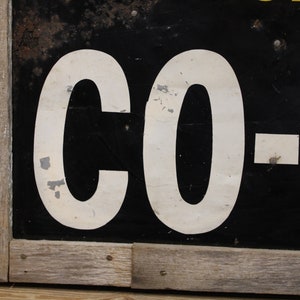 Vintage Metal Transportation Co-op Sign With Wood Frame | Metal Signs ...