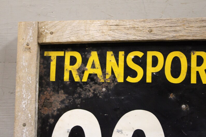 Vintage Metal Transportation Co-op Sign With Wood Frame - Etsy