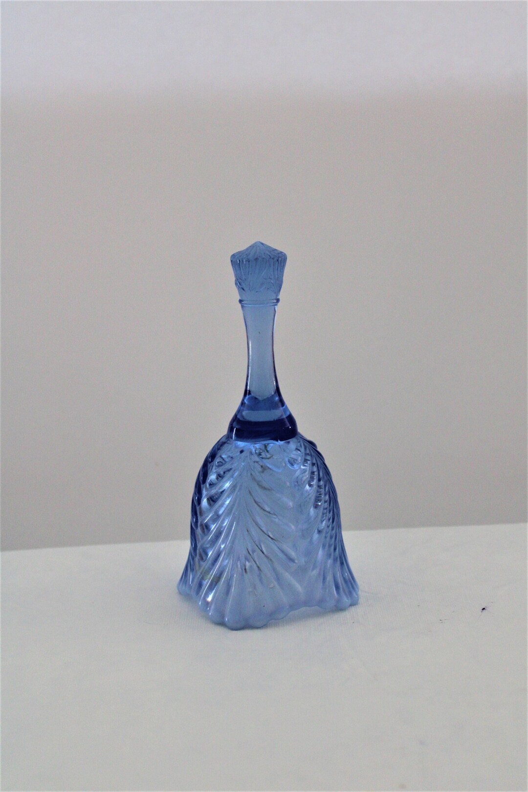 Vintage Blue Glass Bell With Caprice Style Swirl 6.5 Tall - Etsy
