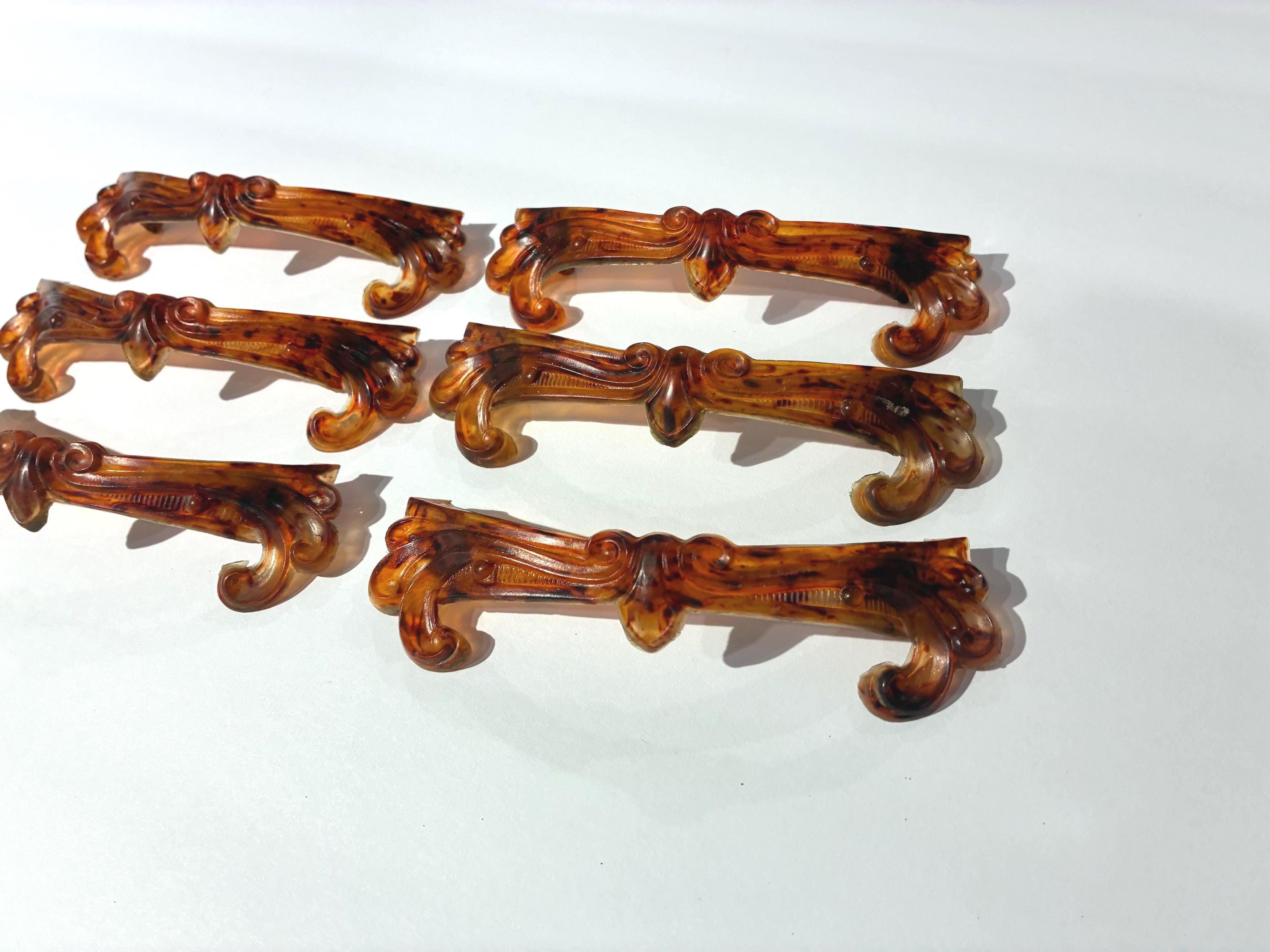 RARE 6 Vintage Art Deco Waterfall Bakelite Drawer Pulls Inserts | Set ...