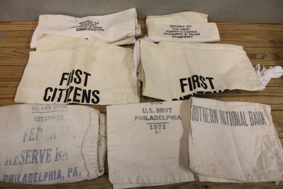 Collection of Seven Vintage Bank Bags - Etsy