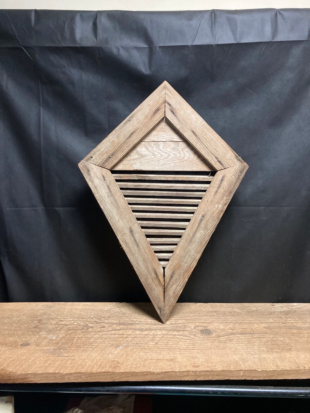Antique Diamond Shaped Wooden Gable Vent Architectural - Etsy