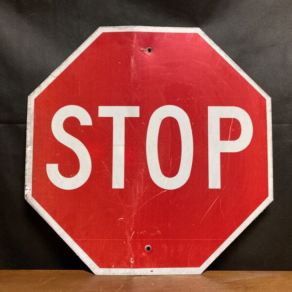 Vintage Stop Sign - Etsy