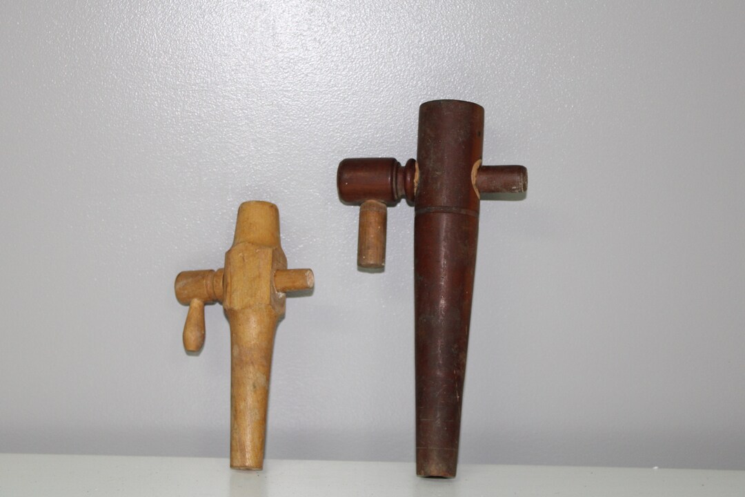 Two Antique Wooden Barrel Taps - Etsy