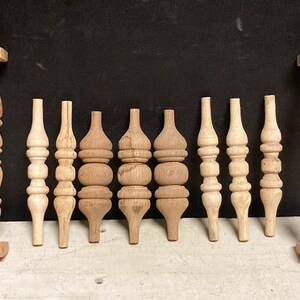 10 Assorted Wooden Spindles - Etsy