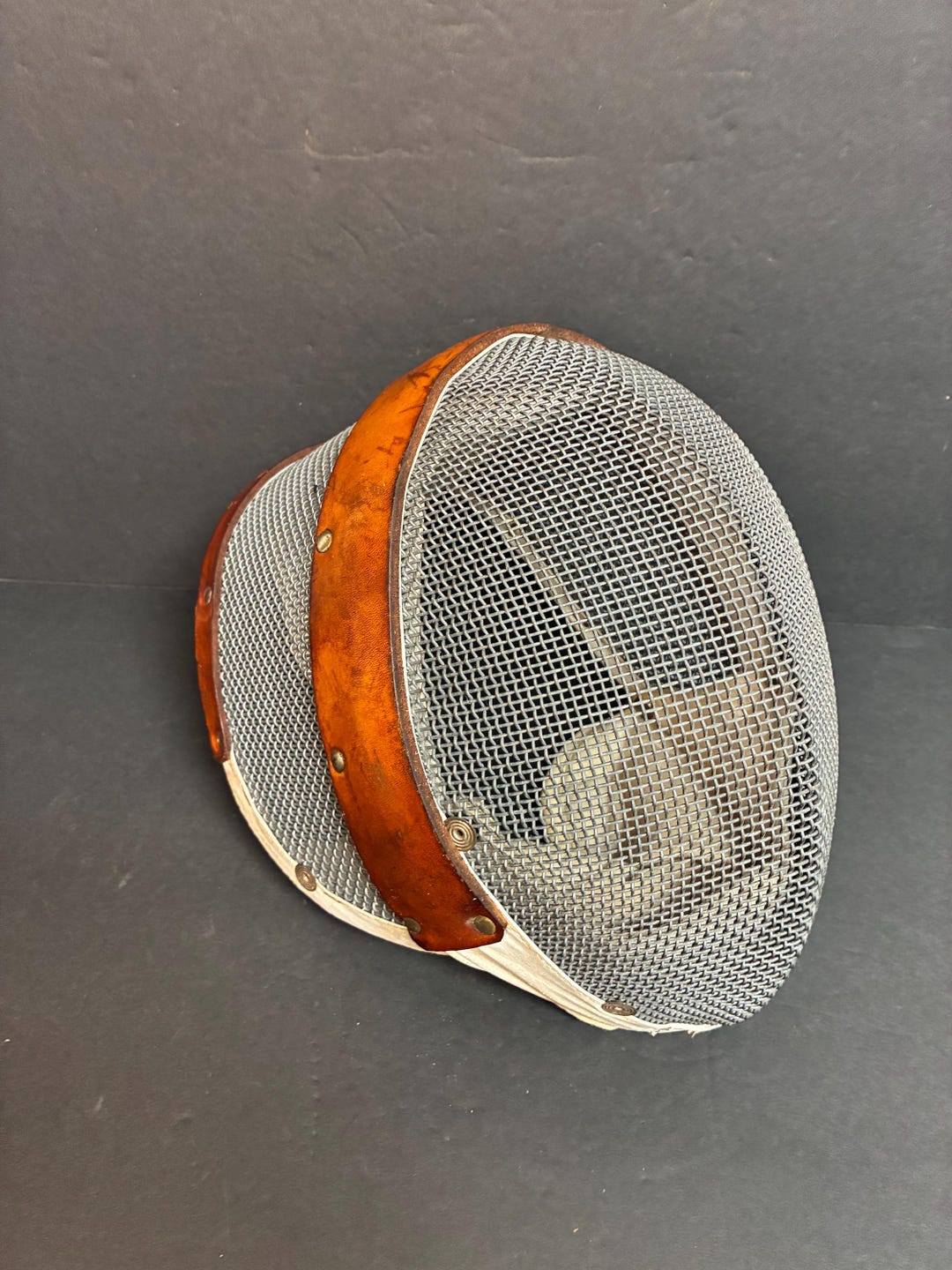 Vintage Santelli Fencing Mask With Leather Trim | Fencing Helmet ...
