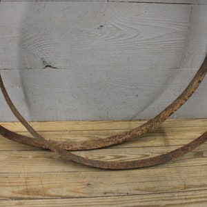 Set of Two Vintage Rivetted Barrel Rings Whiskey Barrel - Etsy