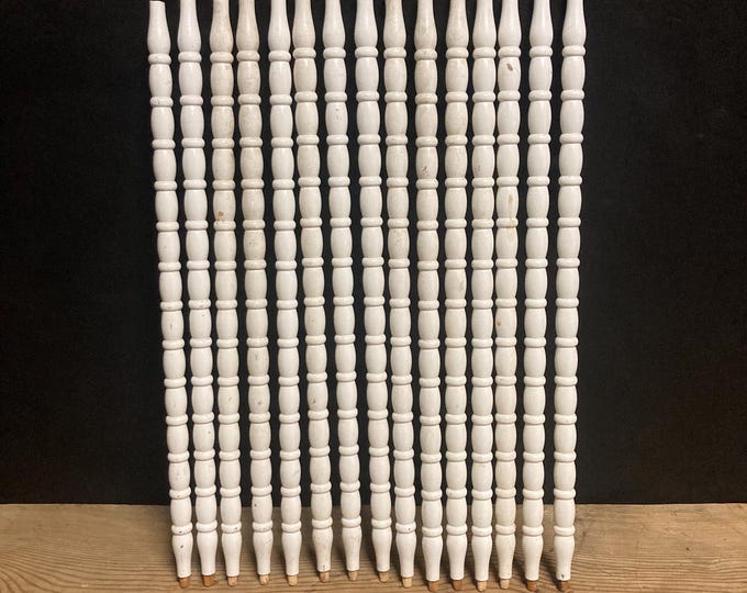 15 Tall White Distressed Wood Spindles | Wood Turnings | Wooden ...