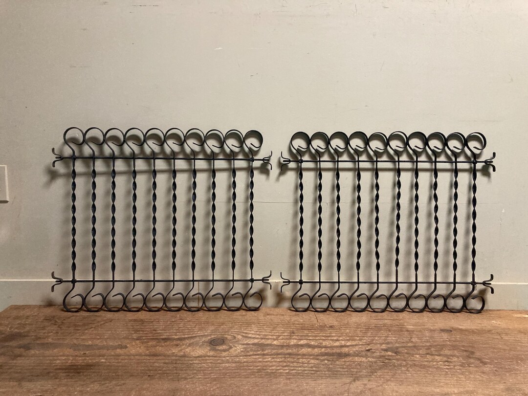 Pair of Vintage Metal Window Guards | Decorative Metal Art - Etsy
