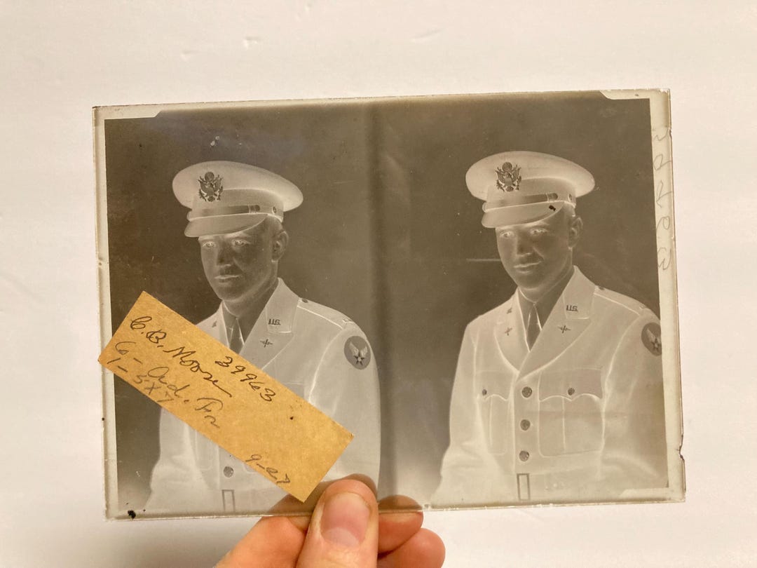 Solider Portrait Glass Negatives | WWII Militaria | Army Air Corps ...