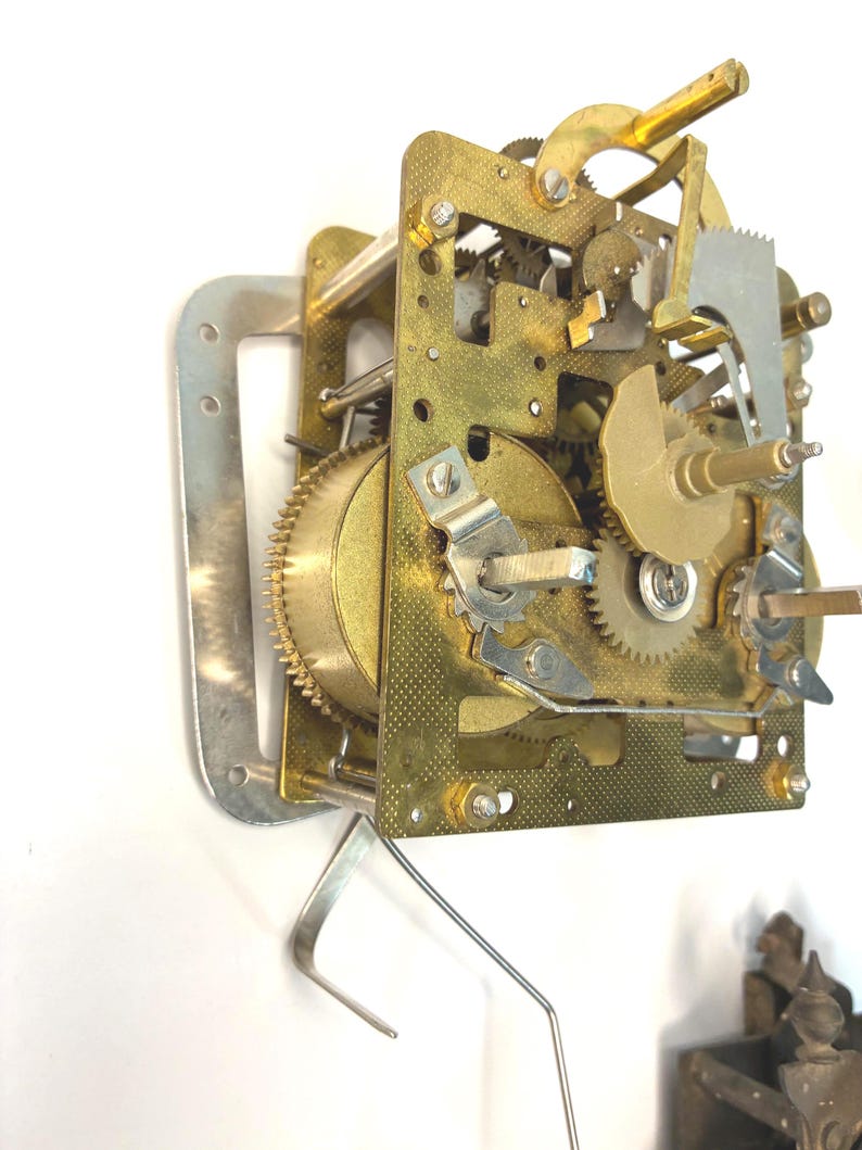 Three Vintage Brass Clock Mechanisms | La Rose, Kieninger and Obergfell ...