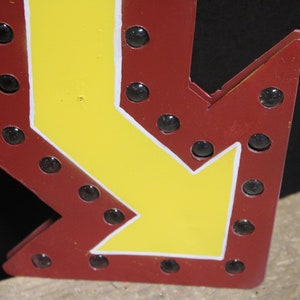 Handmade Metal Arrow Flange Sign With Marble Accents - Etsy