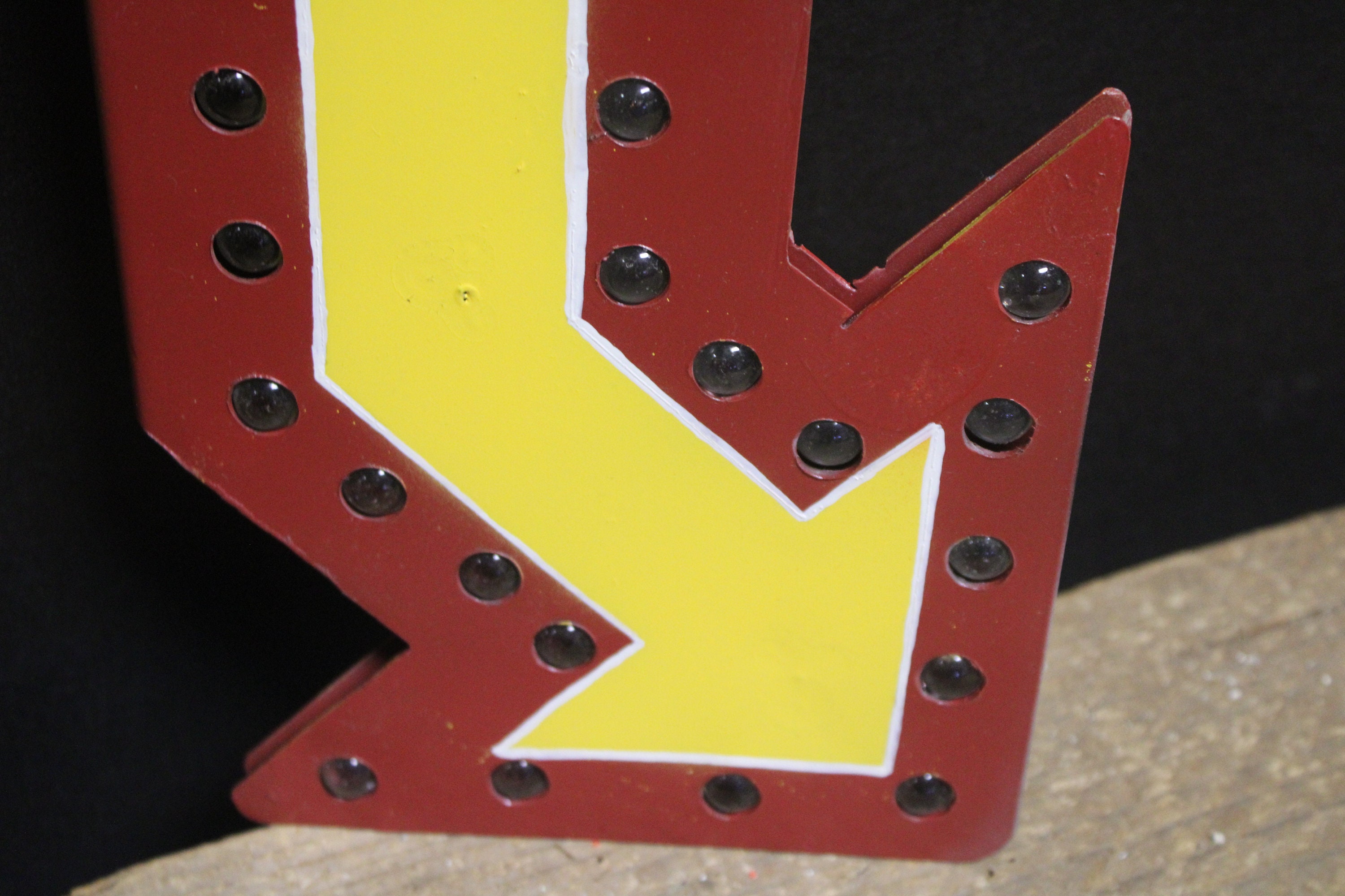 Handmade Metal Arrow Flange Sign With Marble Accents - Etsy