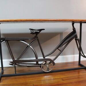 Repurposed Vintage Bicycle Console Table - Etsy