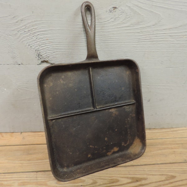Antique Cast Iron Square Pan - Etsy
