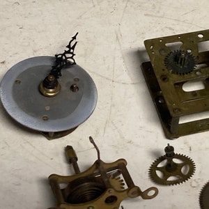 Collection Vintage Brass Clock Parts Gears, Clock Mechanisms, and ...