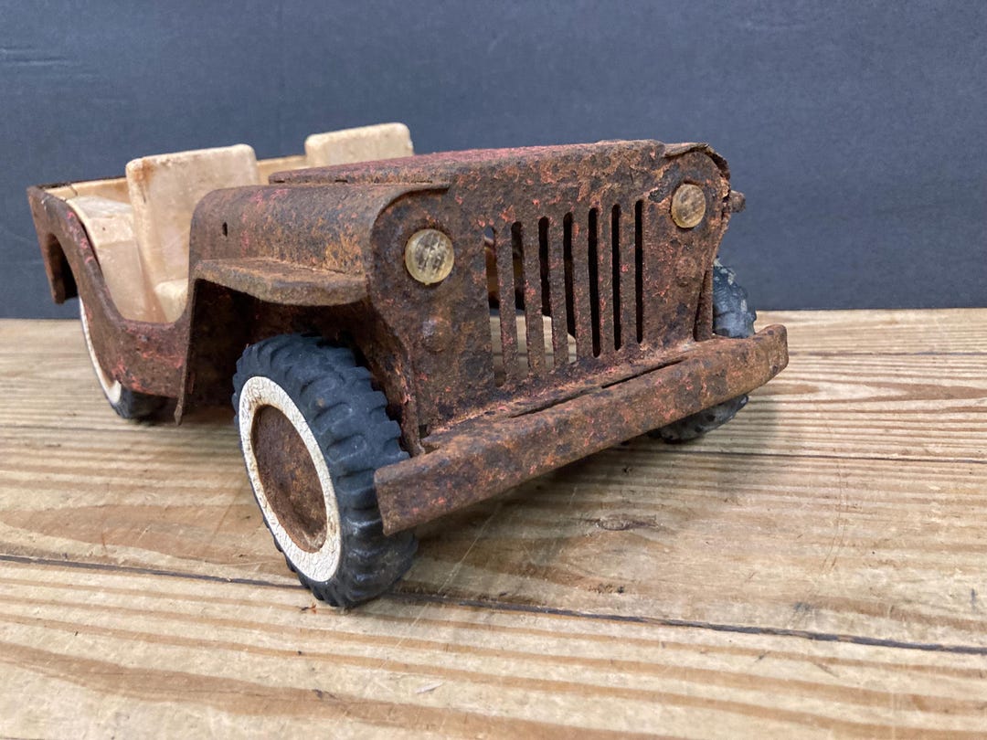 Rusty Toy Jeep Vintage Toys Boys Room Decor - Etsy