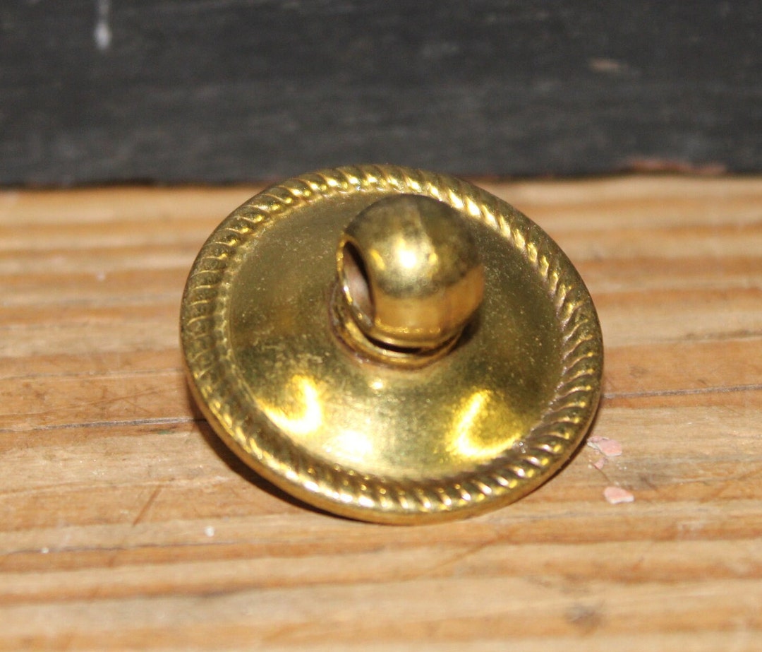 Round Brass Drawer Pull Bail Mounts Handle End Pieces Holders Eyelets ...