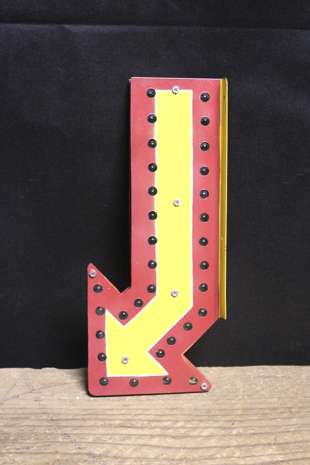Handmade Metal Arrow Flange Sign With Marble Accents - Etsy
