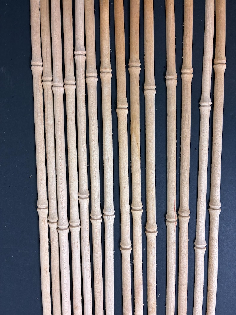 14 Faux Bamboo Half Round Wooden Trim Pieces 0.5” X 38” | DIY ...
