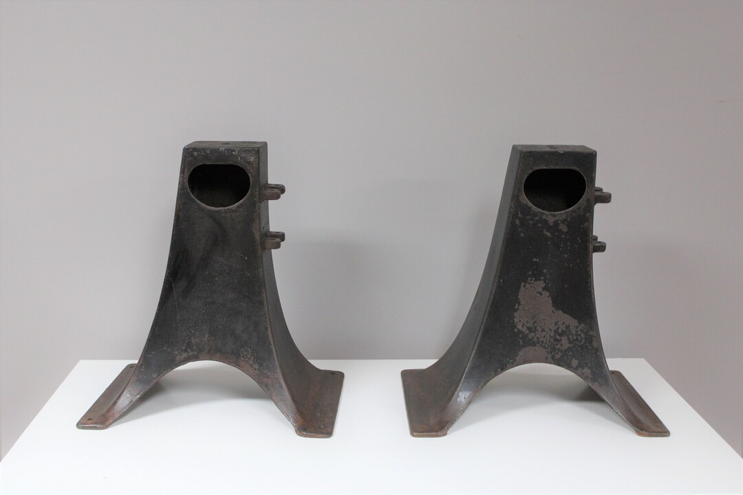 Pair of Cast Iron Industrial Table Legs Cast Iron Cream Separator Bases ...