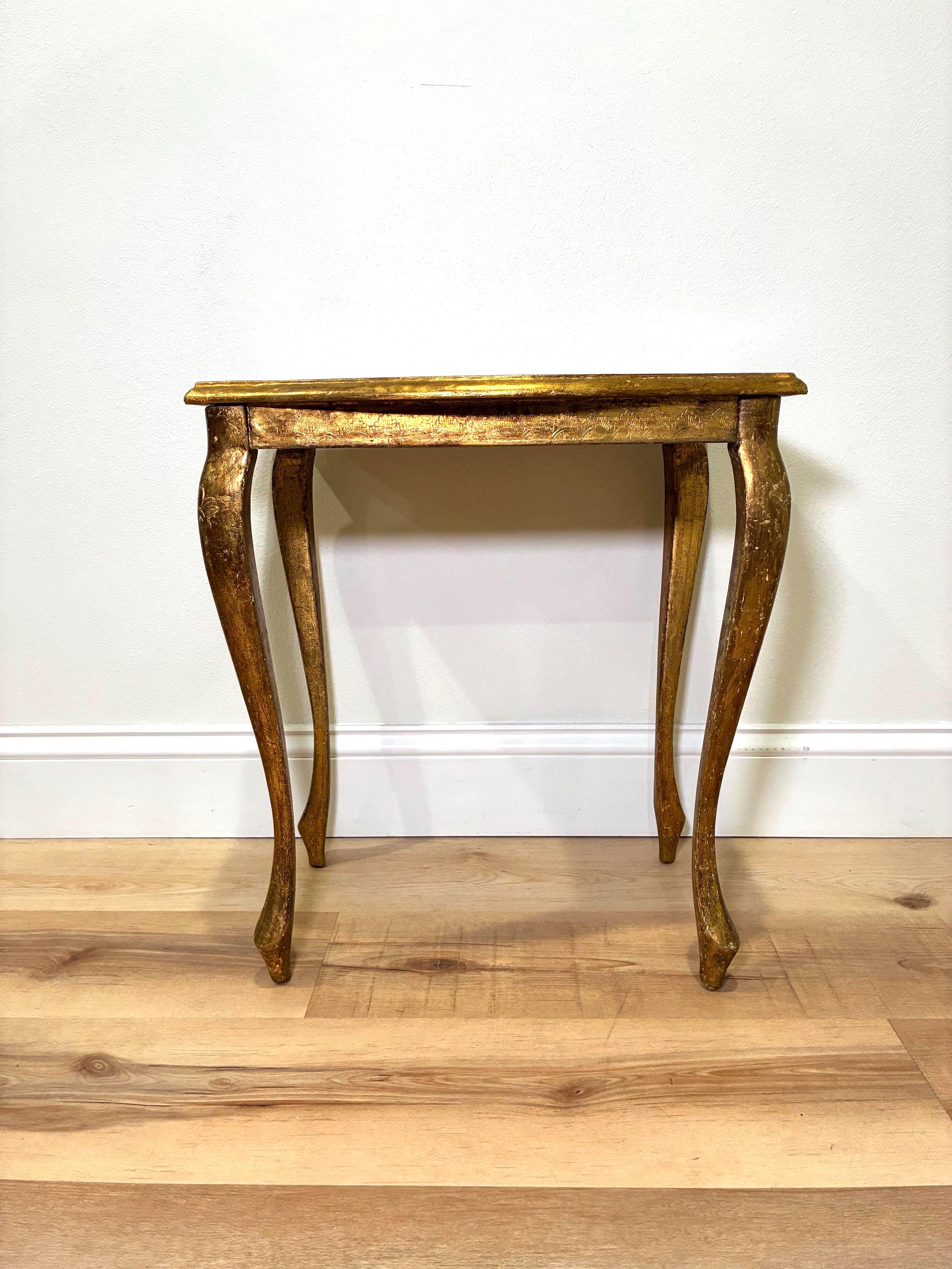 Vintage Florentine Table | Italian Gilt Wooden Table - Etsy