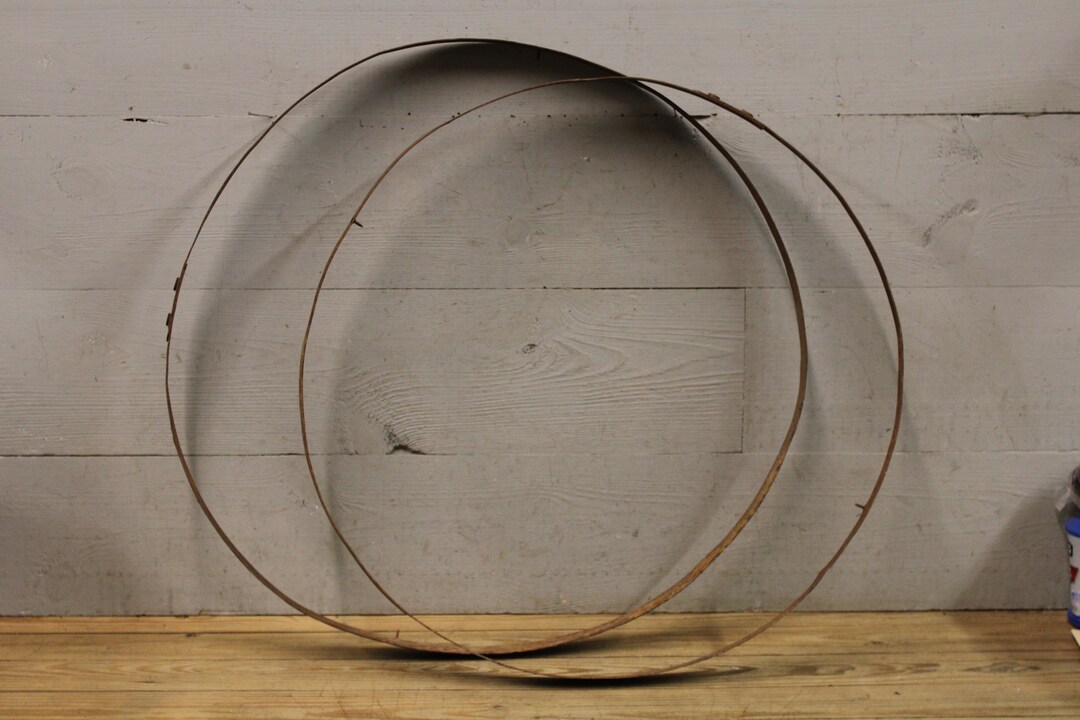 Set of Two Vintage Rivetted Barrel Rings Whiskey Barrel - Etsy