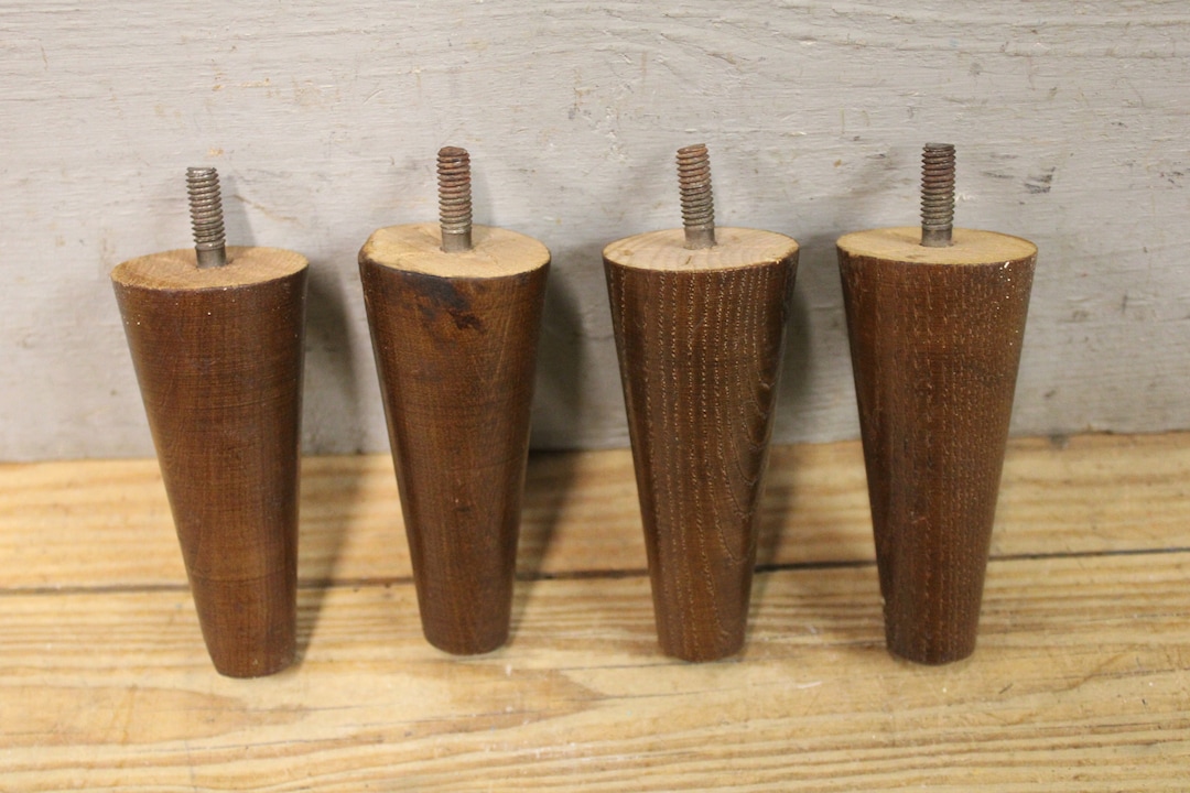 Four Tapered 4 Tall Midcentury Table Legs MCM Legs Atomic Furniture ...