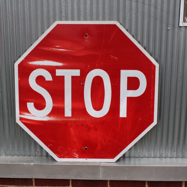 Vintage Stop Sign - Etsy