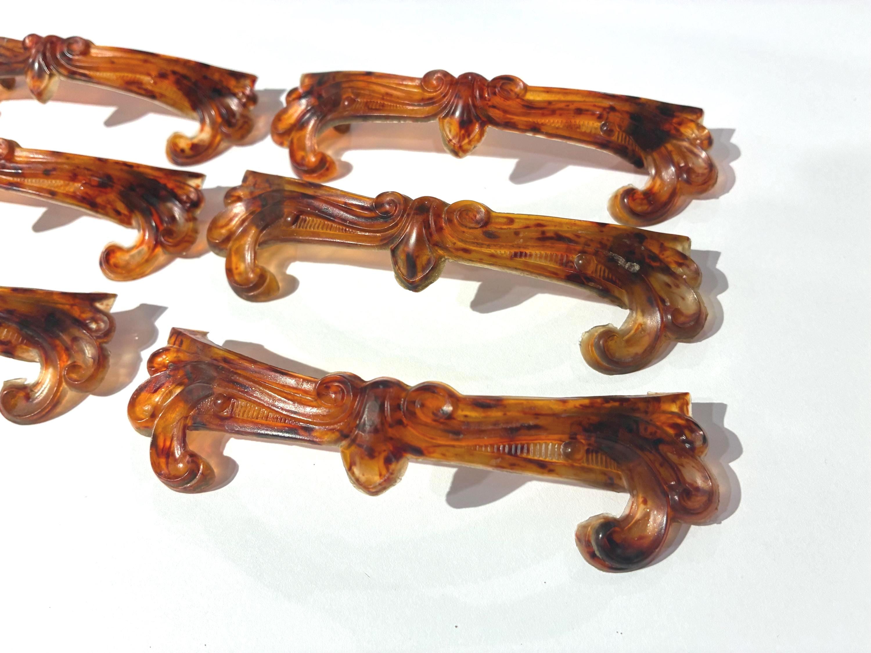 RARE 6 Vintage Art Deco Waterfall Bakelite Drawer Pulls Inserts | Set ...