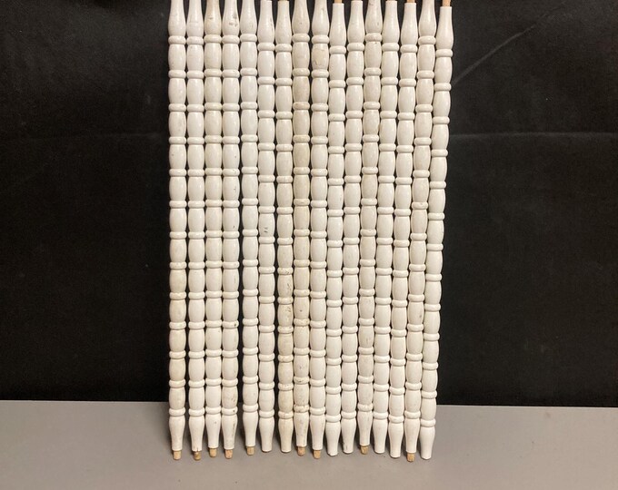 16 Tall White Distressed Wood Spindles | Wood Turnings | Wooden ...