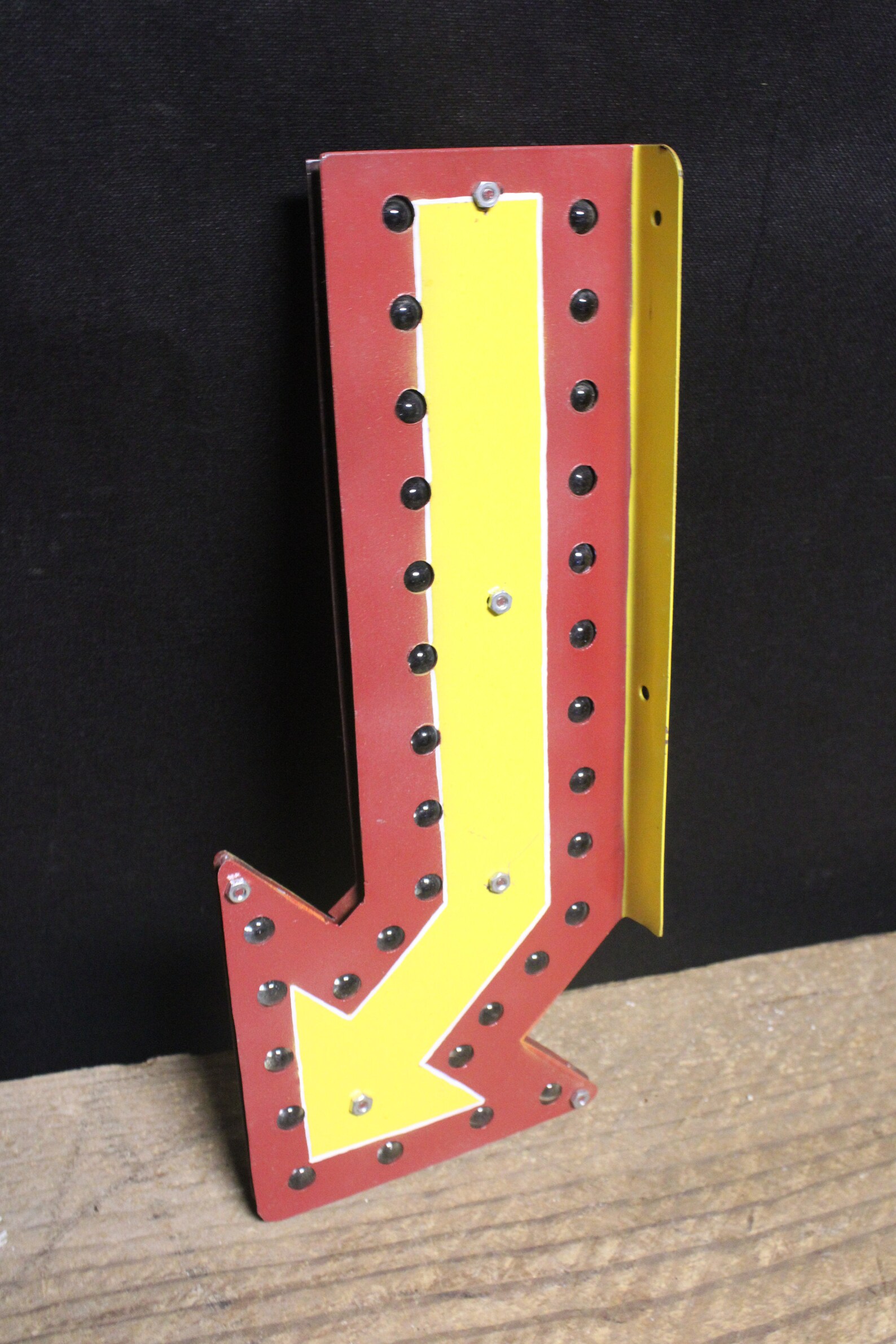 Handmade Metal Arrow Flange Sign With Marble Accents - Etsy