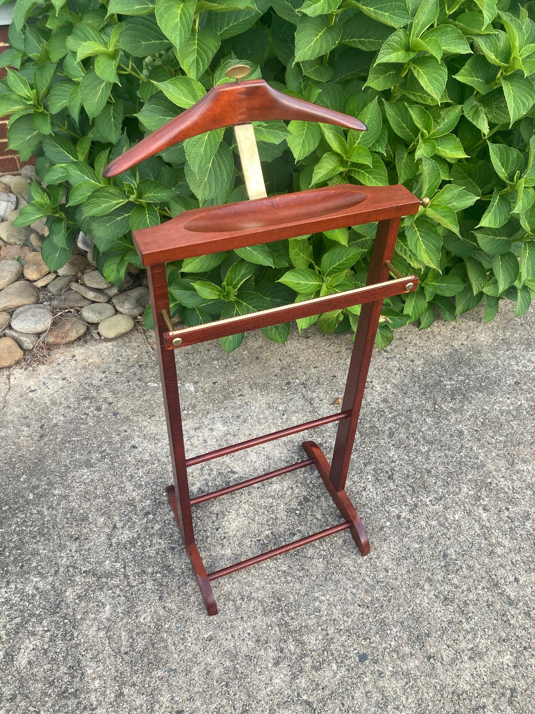 Vintage Wooden Valet Stand Made in Italy Butlers Rack Gentleman's Suit ...