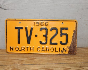 Vintage North Carolina License Plate - Etsy