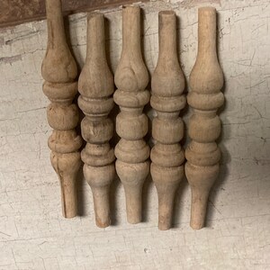 10 Assorted Wooden Spindles - Etsy
