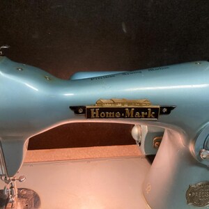 Vintage Blue Home Mark Sewing Machine Made in Japan Precision Sewing ...