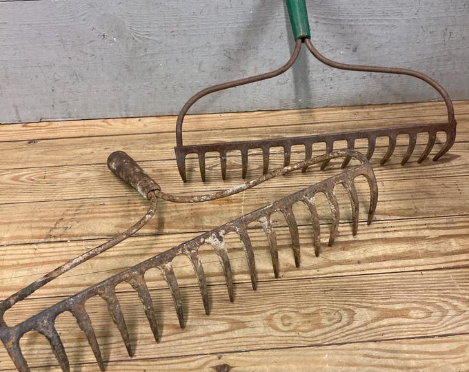 Two Vintage Rake Heads | Wine Glass Racks | Key Holders - Etsy