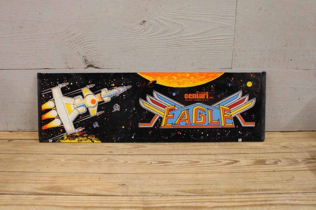Vintage Arcade Marquee - Authentic Centuri Eagle | 23" X 7" Plexiglass ...