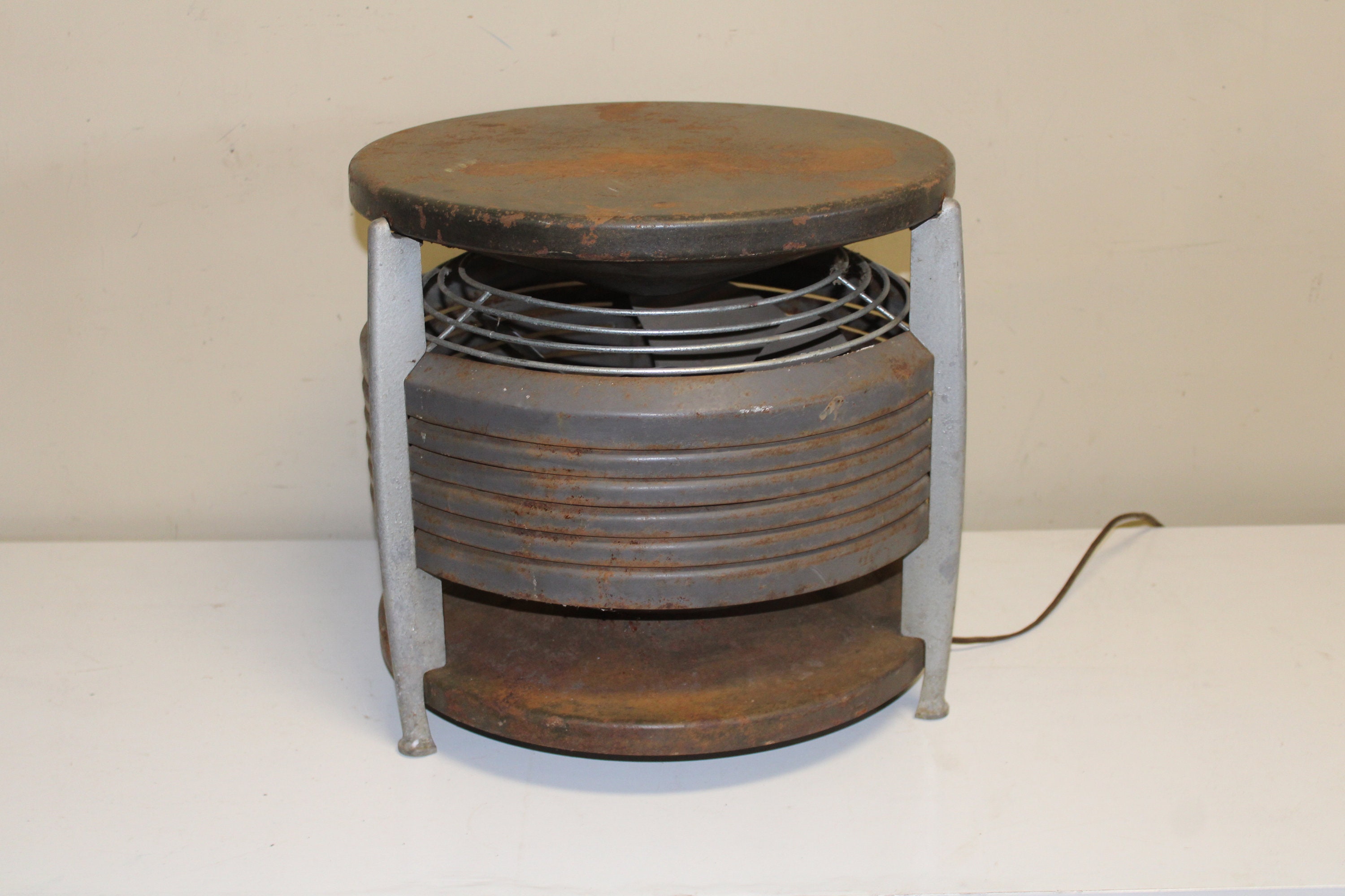 Vintage WORKING Metal Fasco Fan Stool Hassock Ottoman | Etsy