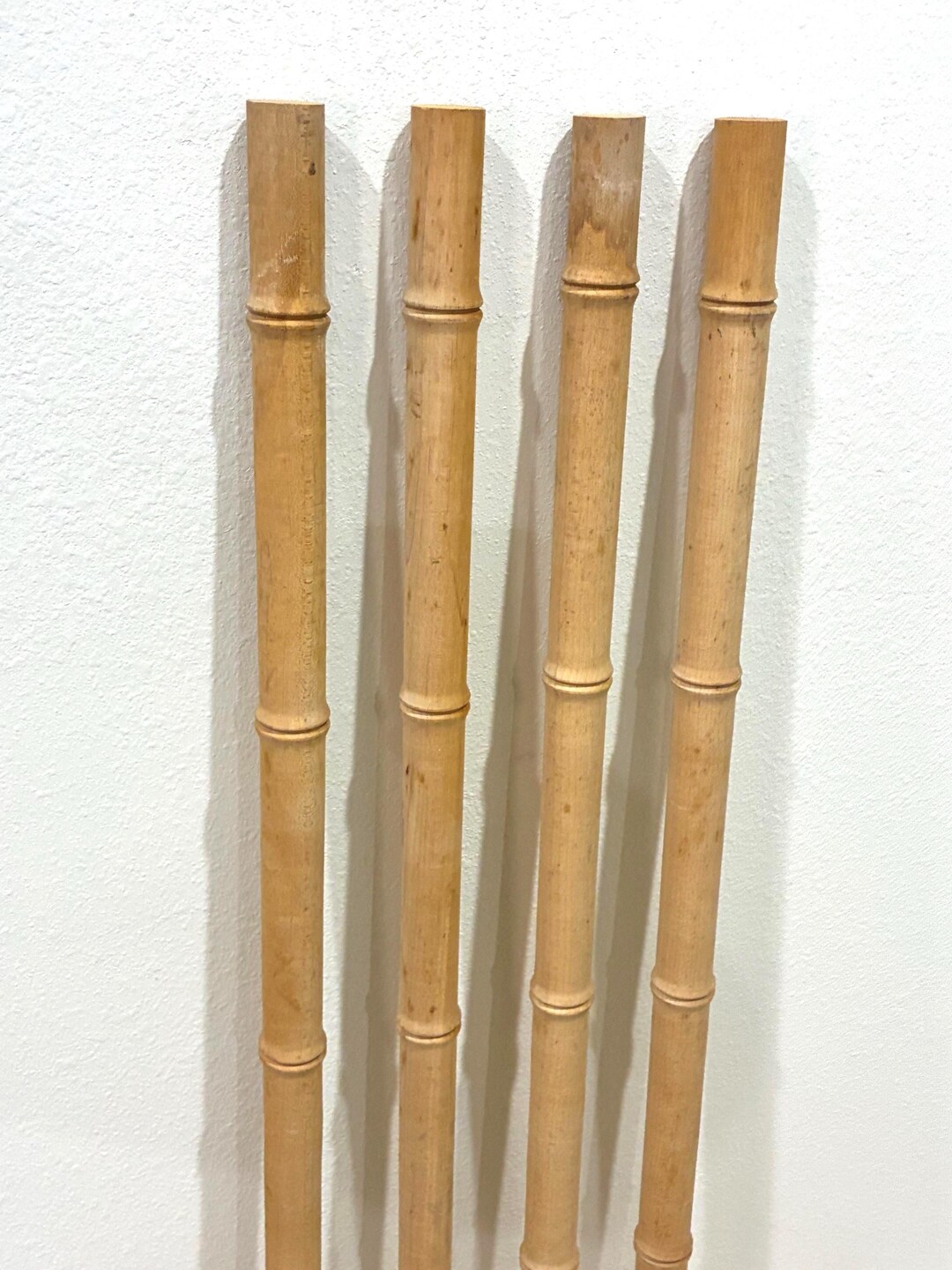 37.75" Faux Bamboo Style Wood Spindles - Set of 4 | 37.75" Tall ...