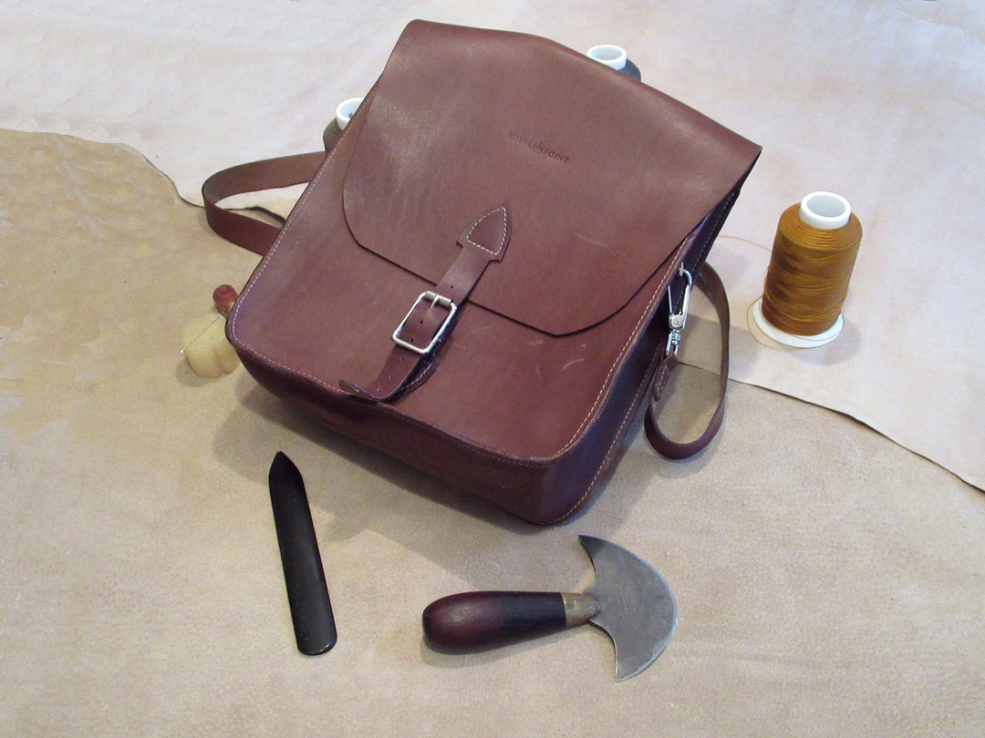 Full Grain Leather Book Bag Satchel - Etsy