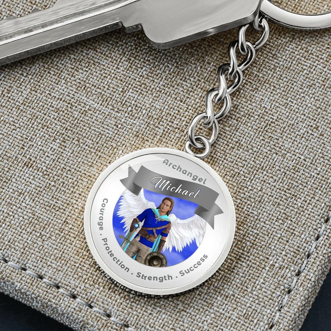 Archangel Michael - Affirmation Keychain for Courage, Protection ...