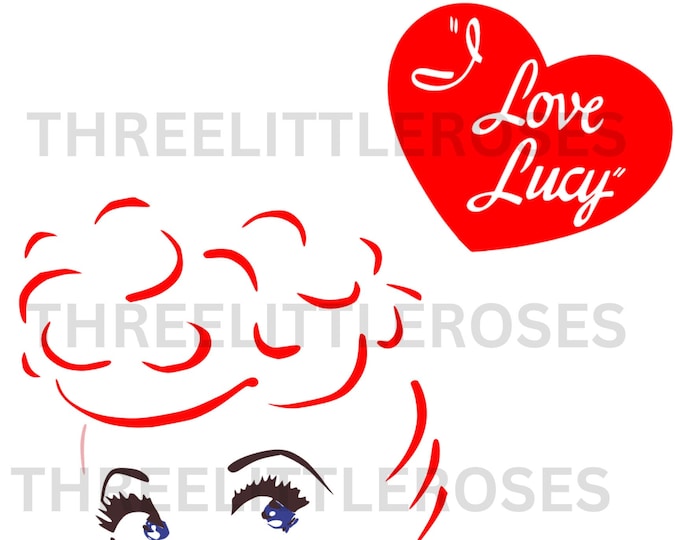I Love Lucy Drawing With Heart - Etsy