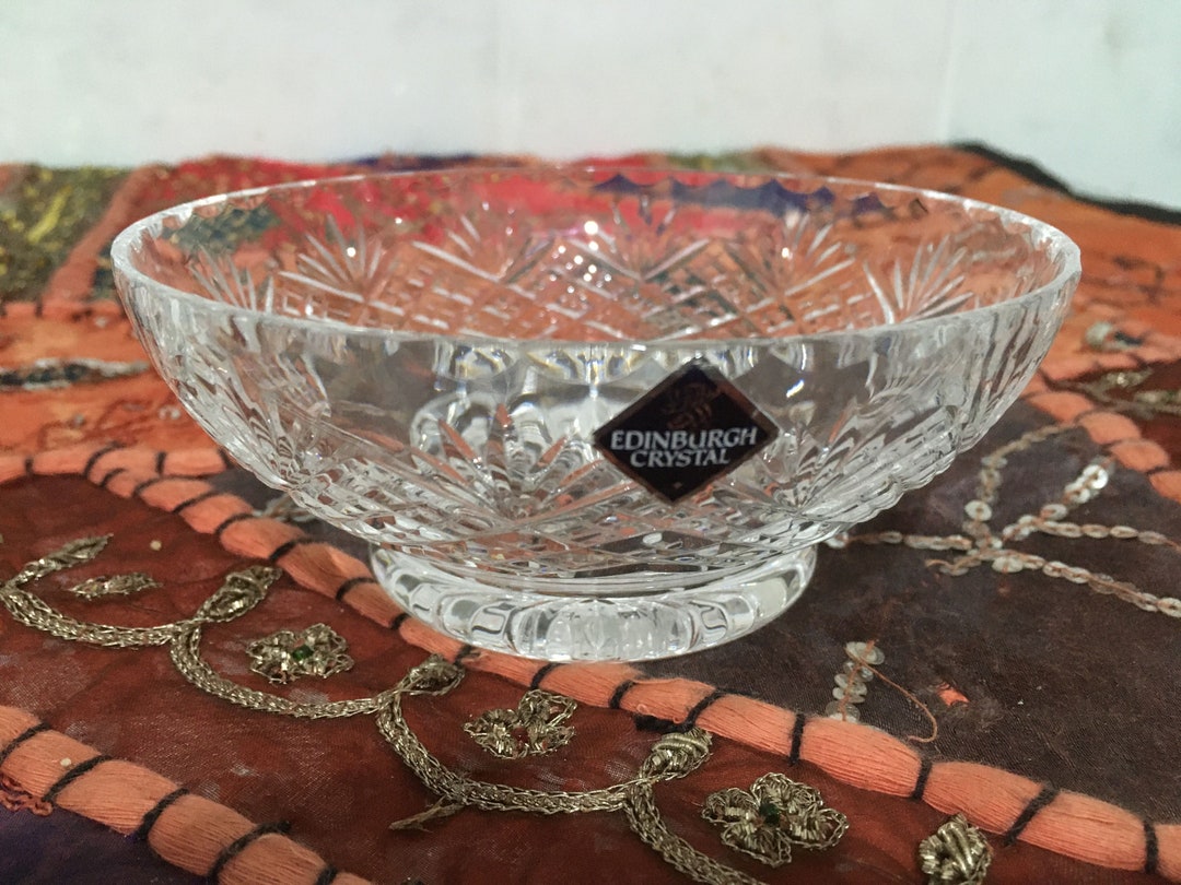 Vintage Crystal Bowl Edinburgh Lead Crystal Cut Glass Small Bowl Rare ...