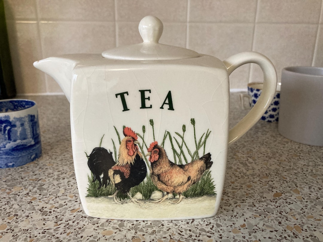 Vintage Teapot Vintage Teapot Hen & Cockerel Square C 1960 Collectors ...