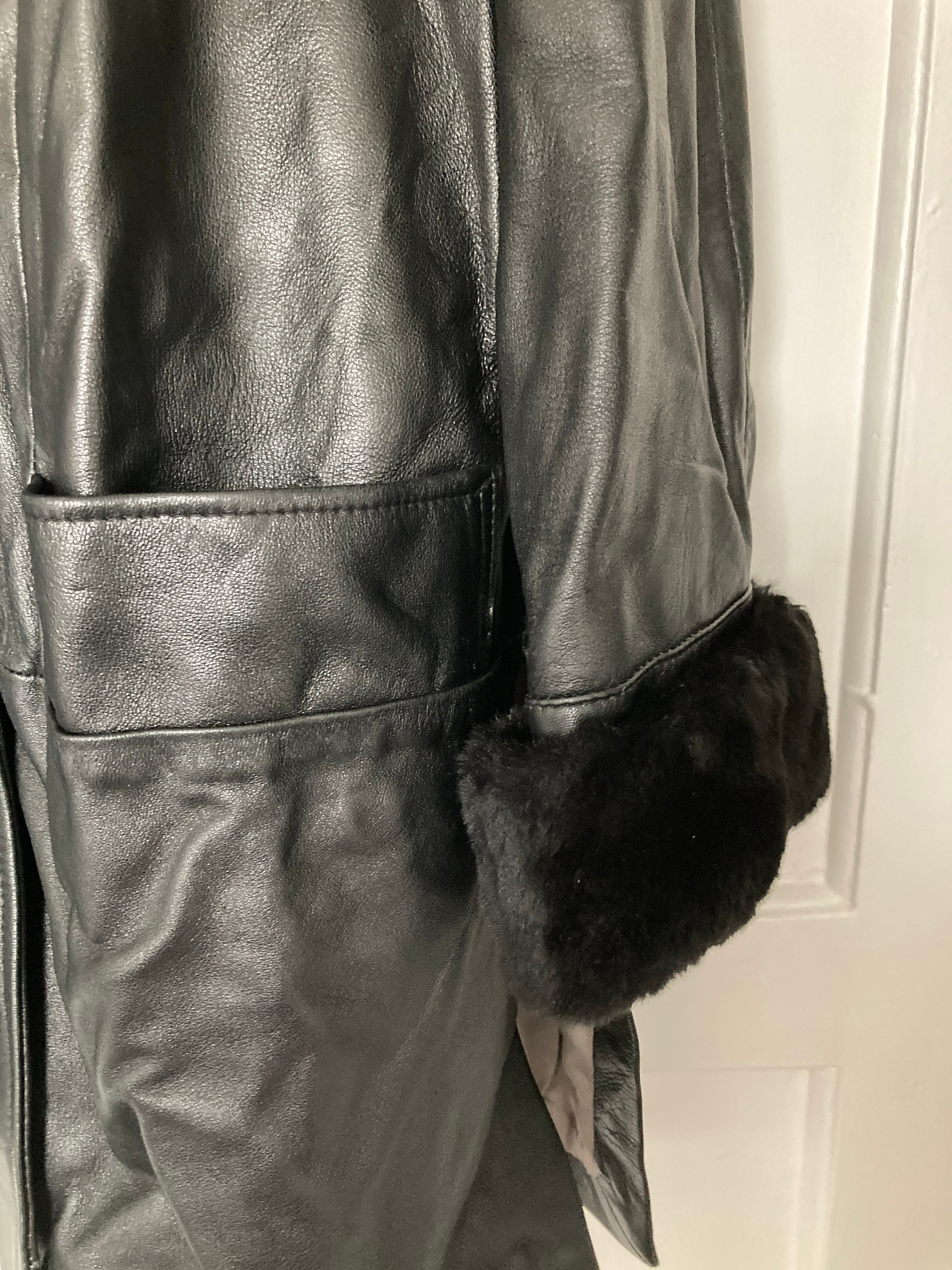 Vintage Leather Coat by Haunt Designer Black Leather With - Etsy